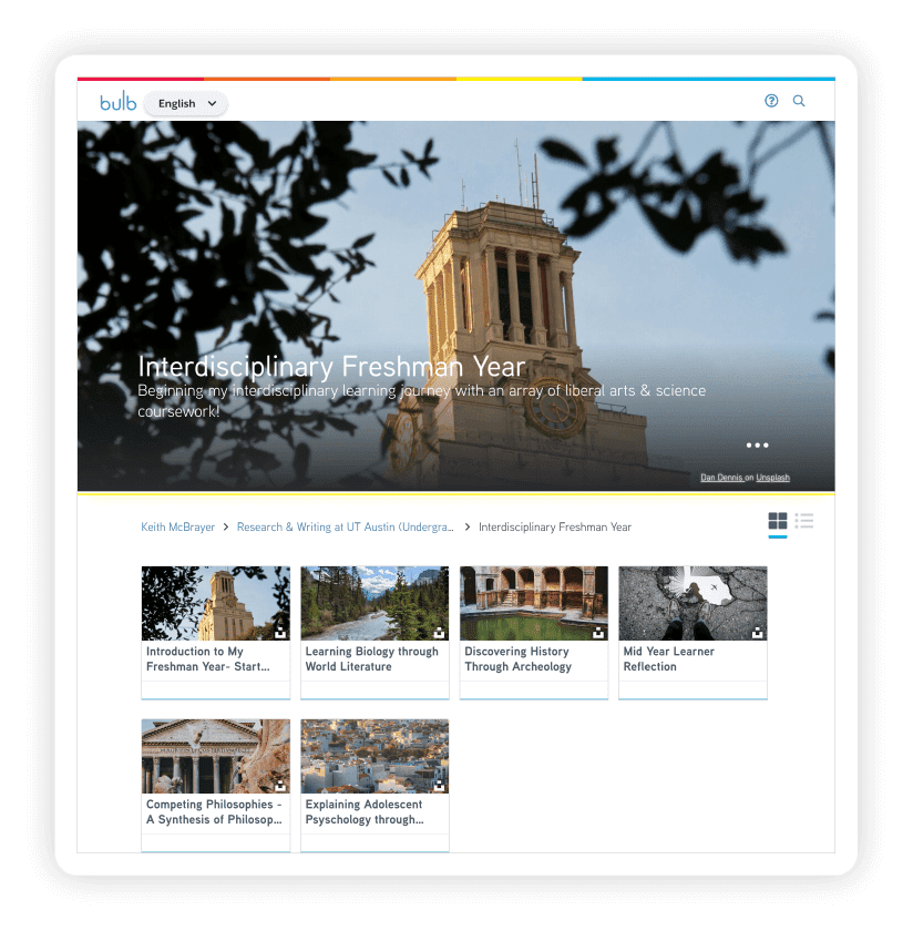 Digital Portfolio for Education | Higher Ed | bulb